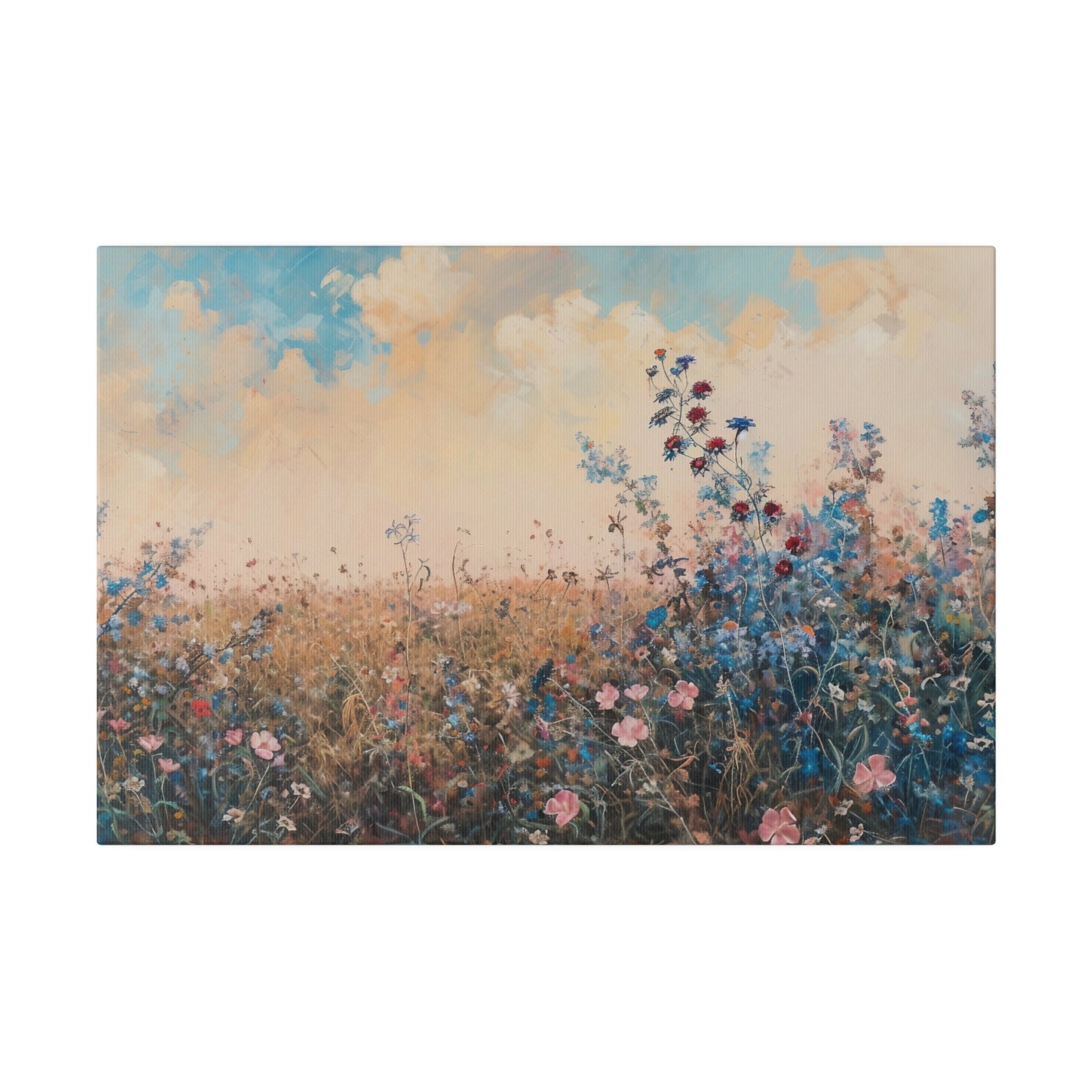 Abstract Floral Canvas Print Wall Painting Cottagecore Artwork Wall Ar ...