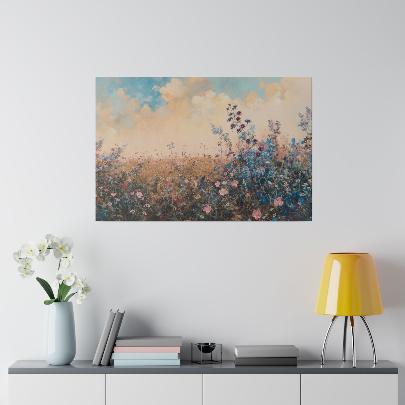 Abstract Floral Canvas Print Wall Painting Cottagecore Artwork Wall Ar ...